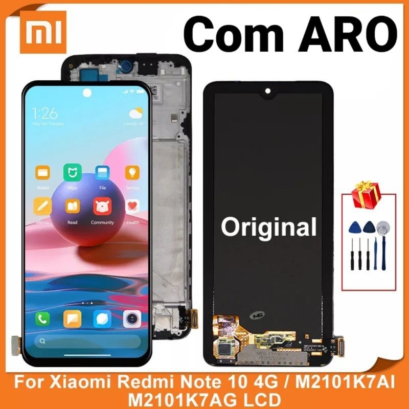 Tela Display Frontal Redmi Note 10 Original 4g Xiaomi Touch C/aro | Shopee Brasil