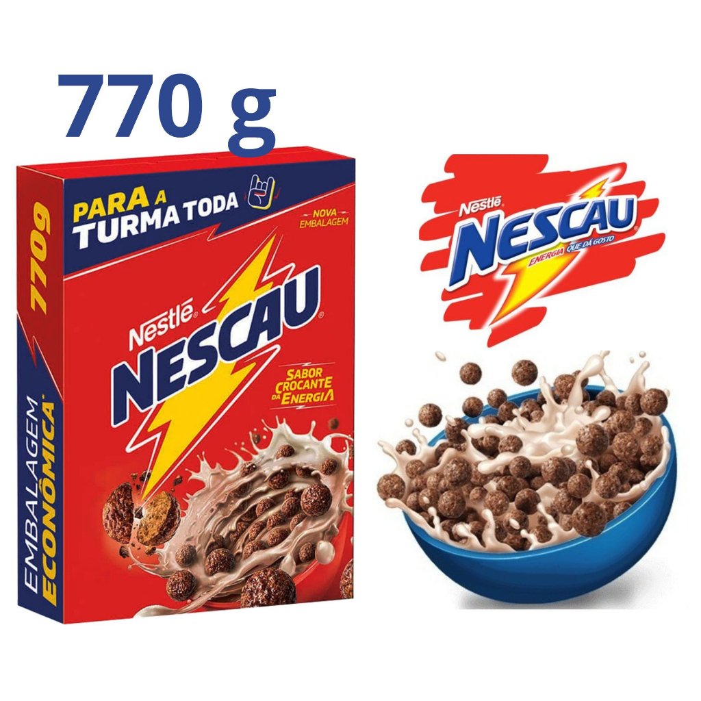 Nescau Cereal Nestle 770g - Cereal Matinal Nescau Pra Turma Toda ...