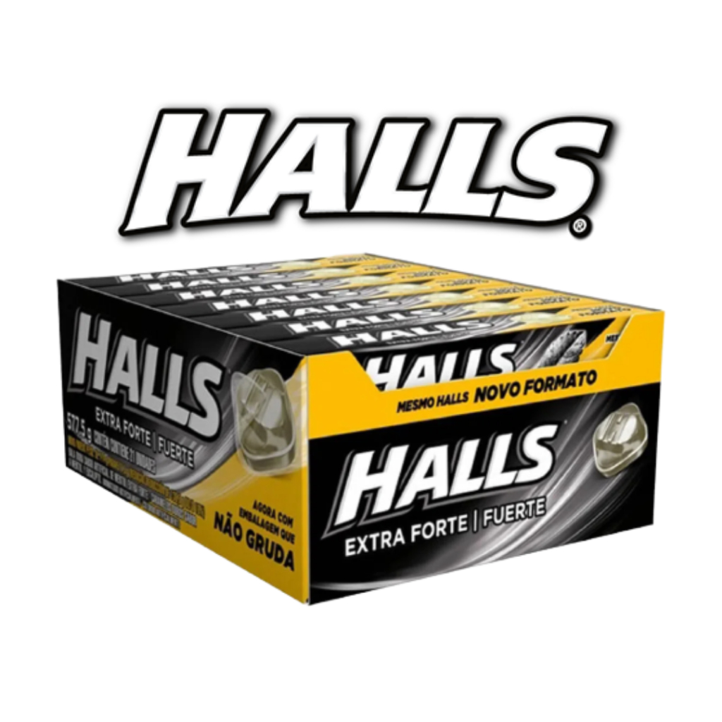 Bala Pastilha Halls display caixa 21un drops sabores | Shopee Brasil