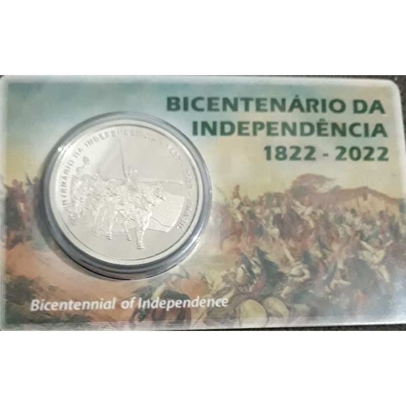 Moeda 2 Reais Bicentenário Independência 2022 Colorida | Shopee Brasil