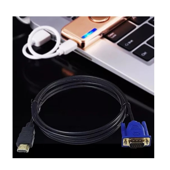 Cabo Hdmi P/ Vga Grande 1,8 Metros Banhado proteção 54545 | Shopee Brasil
