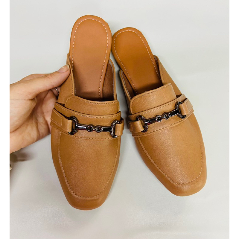 Mule sapato feminino quadrado corrente 007 | Shopee Brasil