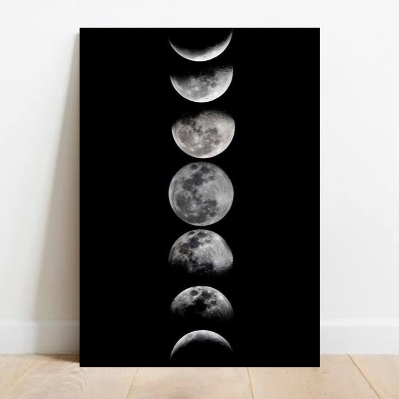 Placa Decorativa Quadro Fases da Lua | Shopee Brasil