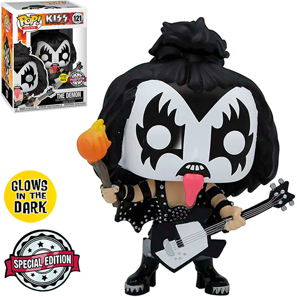 FUNKO POP ROCKS KISS EXCLUSIVE - THE DEMON 121 (GLOWS IN THE DARK ...