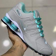 Tenis Shox 4 Molas Nz Cinza Mola Preto Barato Masculino e Feminino Nz ...