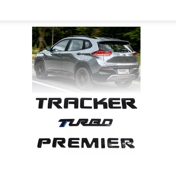 Kit Emblemas Preto Black Chevrolet Tracker Turbo Premier | Shopee Brasil