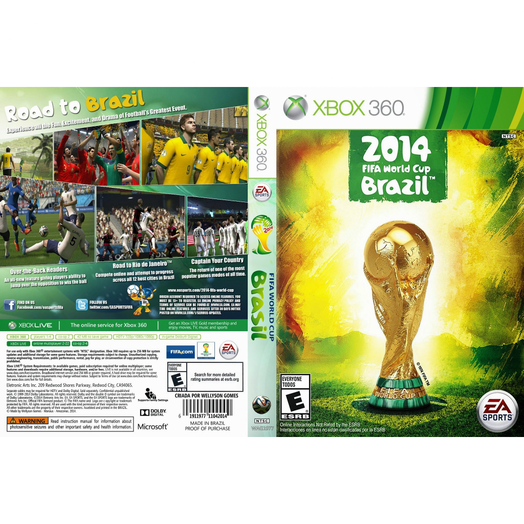 FIFA 2014 World Cup Brazil para Xbox 360 Lt com capa | Shopee Brasil