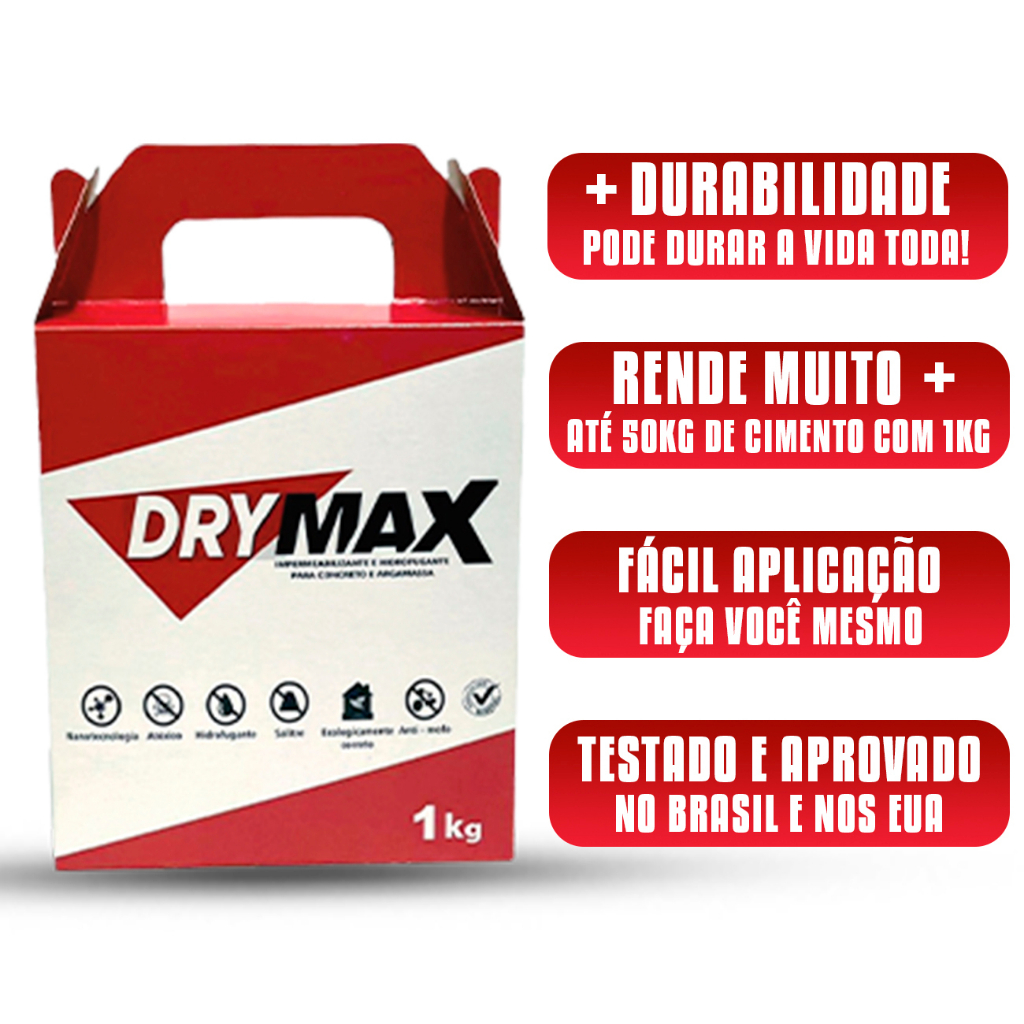 Drymax Impermeabilizante para Concreto e Argamassa 1kg | Shopee Brasil