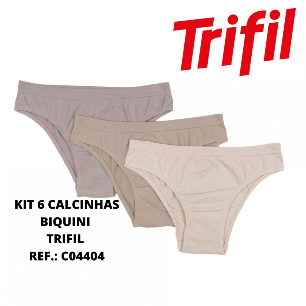 Kit c/ 6 calcinhas biquini Trifil microfibra Ref. C04404 | Shopee Brasil