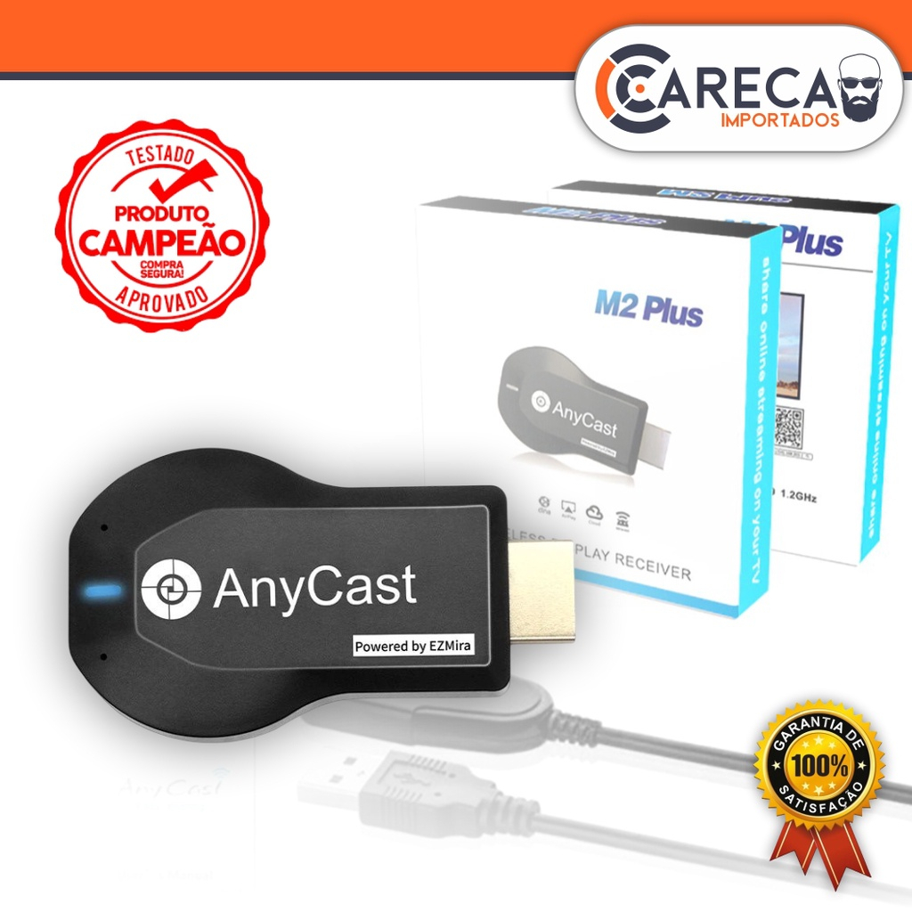 Anycast M9 PLUS Espelhar Celular na Tv Miracast Dongle Streaming | Shopee Brasil