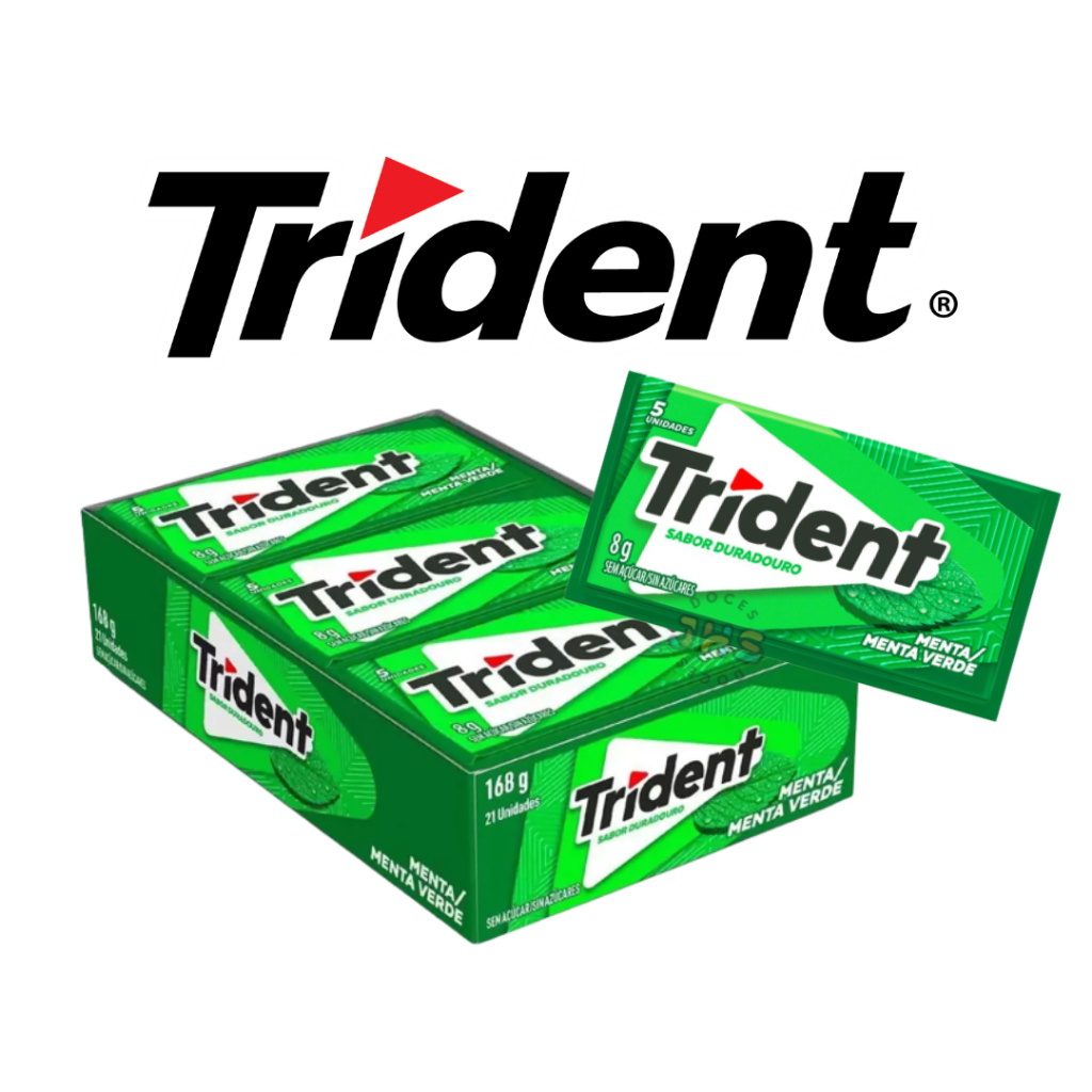 Chiclete Trident Display Caixa C/21 unidades sem açúcar | Shopee Brasil