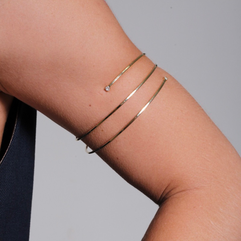 Bracelete Para Braço Zircônias Regulável Ouro 18k Ou Prata 925 | Shopee ...