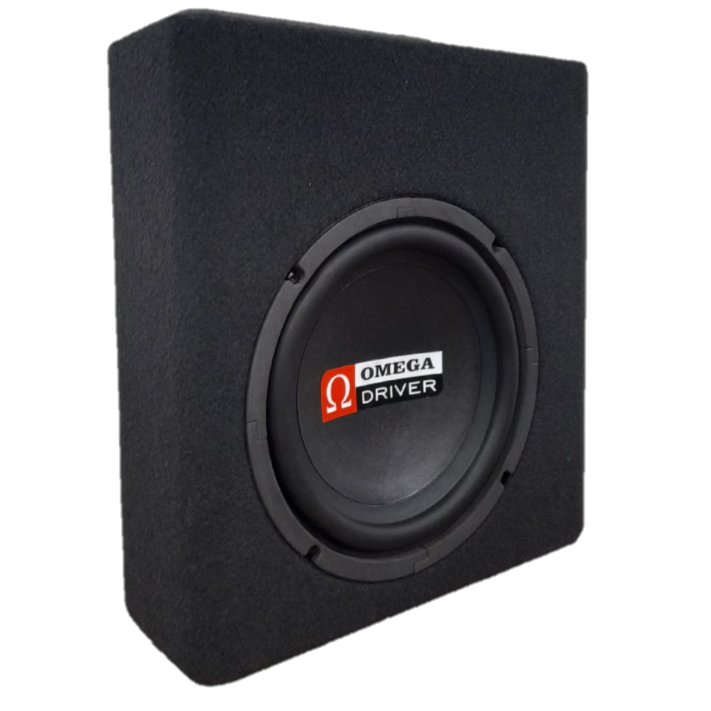 Caixa De Som Amplificada Automotiva Slim Sub 8 Polegadas 200w rms Omega Driver | Shopee Brasil