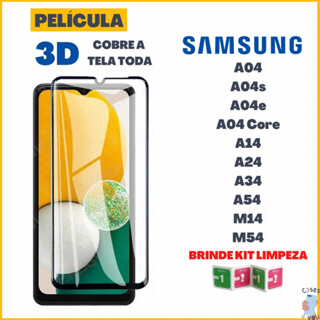 Película De Vidro 3D Frontal Samsung A04 A04s A04e A04 Core A05 A05S A14 4G A14 5G A15 4G A15 5G ...