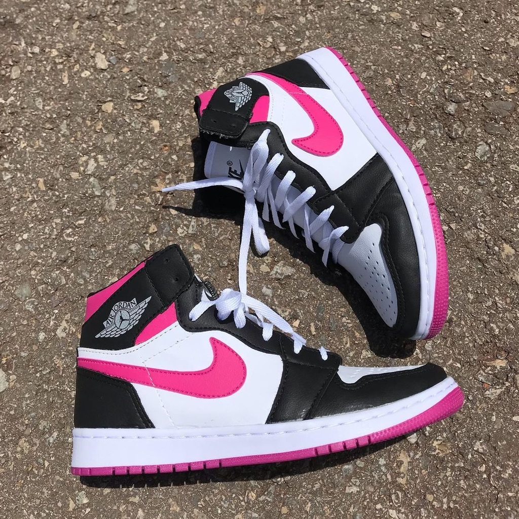Tênis Air Jordan Preto sola rosa Feminino pronta entrega numerações 26 ...