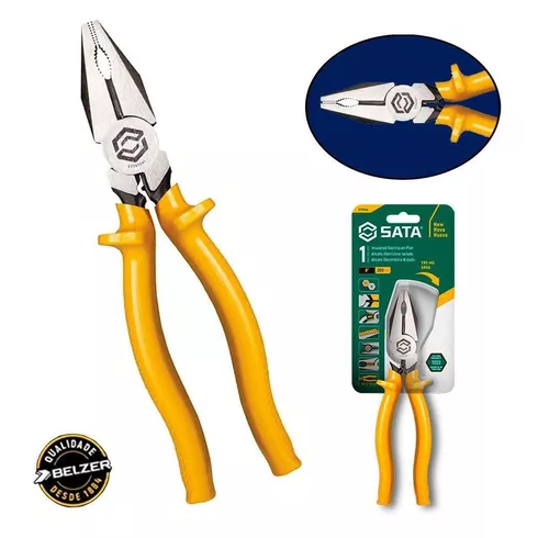 Alicate Universal 8 Polegada Eletricista St75104l Sata | Shopee Brasil