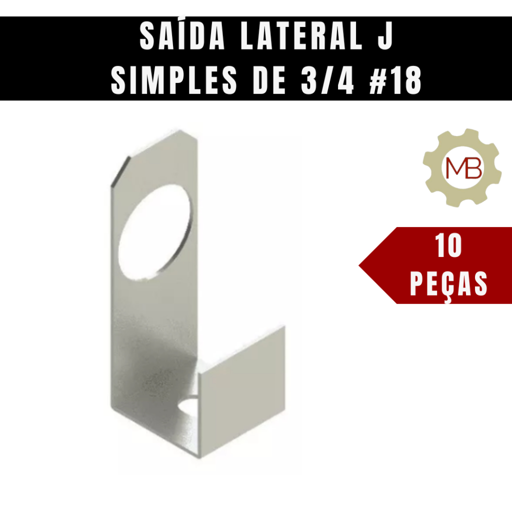Saída Lateral J Simples De 3/4 (Chapa 18, 10 Peças) | Shopee Brasil