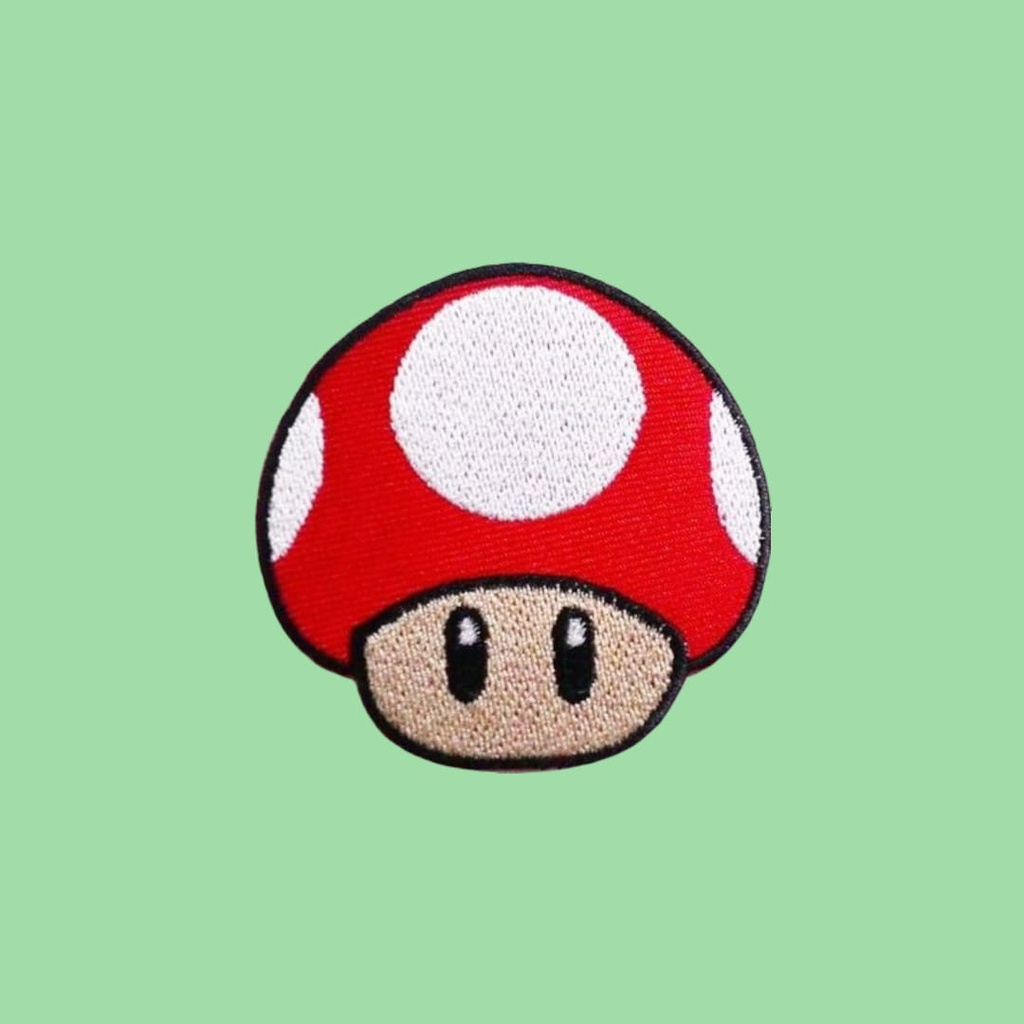 Patch Aplique Bordado Termocolante Toad Mario Bros 5cm | Shopee Brasil