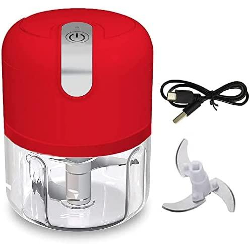 Mini Processador Elétrico 250ml 3 Laminas Potente Recarregável Usb ...