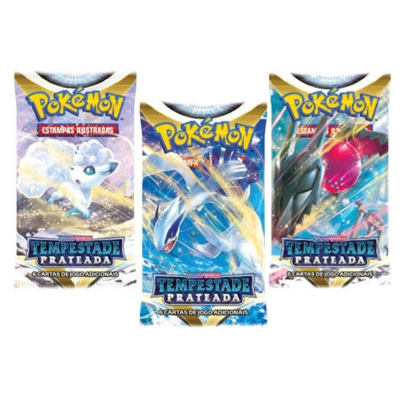 Booster Pokémon Tempestade Prateada Espada Escudo Copag em Português | Shopee Brasil
