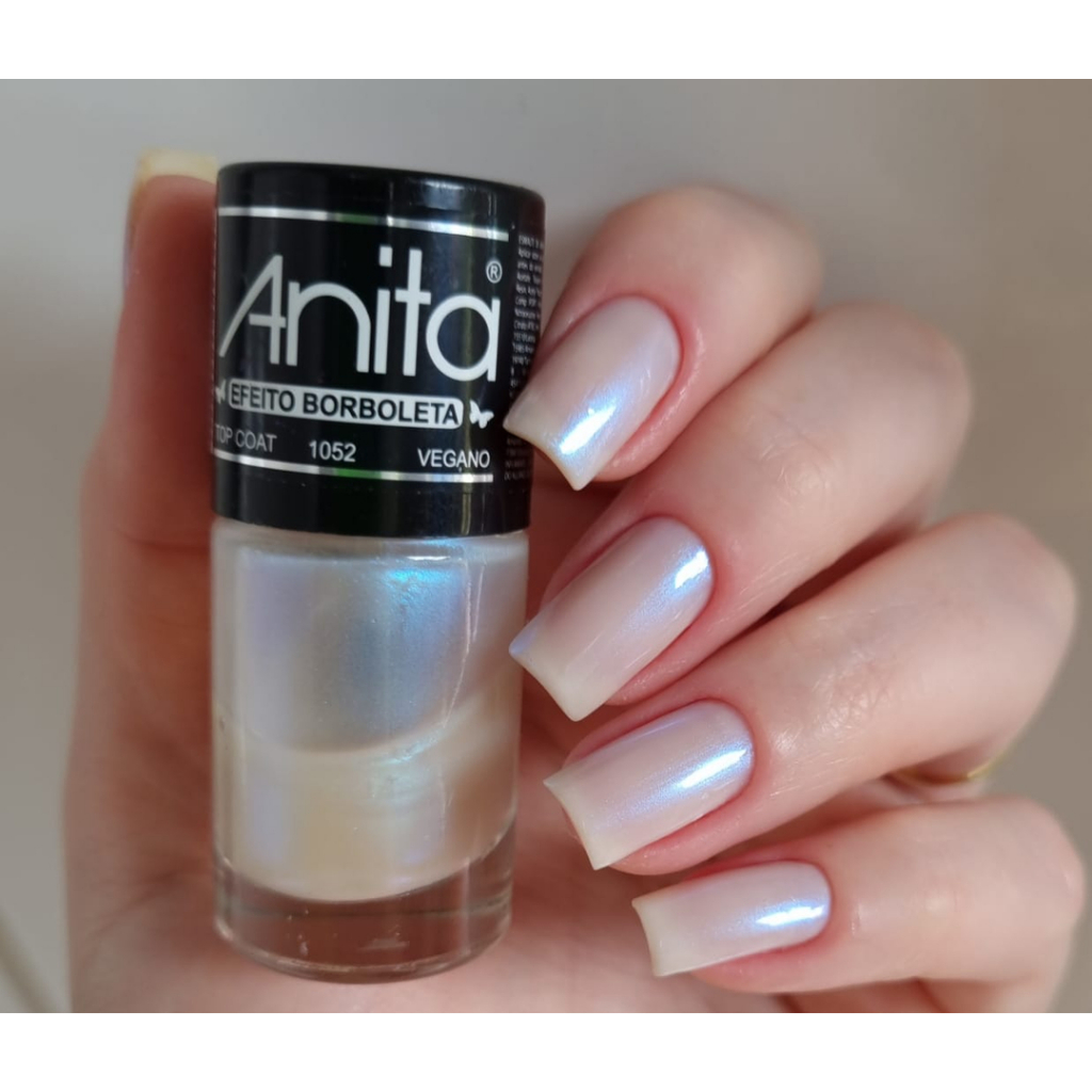Esmaltes Anita - TOP COAT EFEITO BORBOLETA - 10 ml | Shopee Brasil