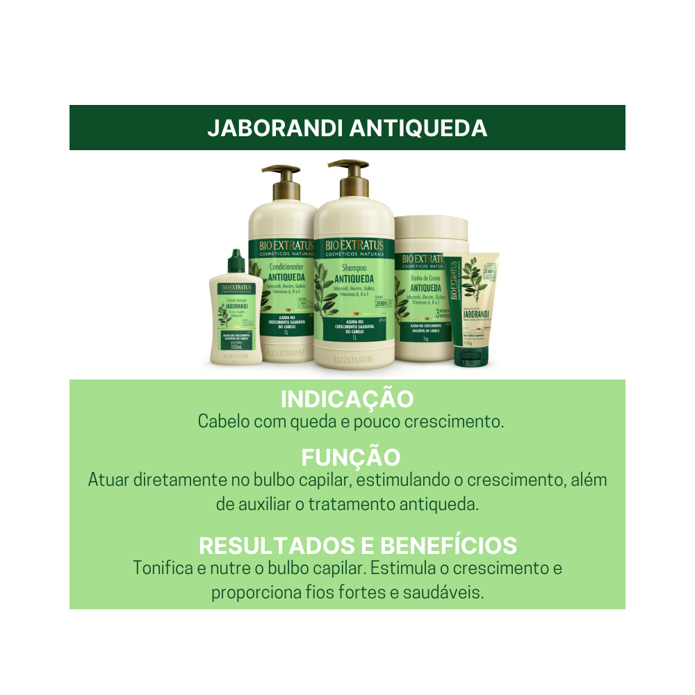 Shampoo Jaborandi Bio Extratus - 1L Antiqueda e Crescimento | Shopee Brasil