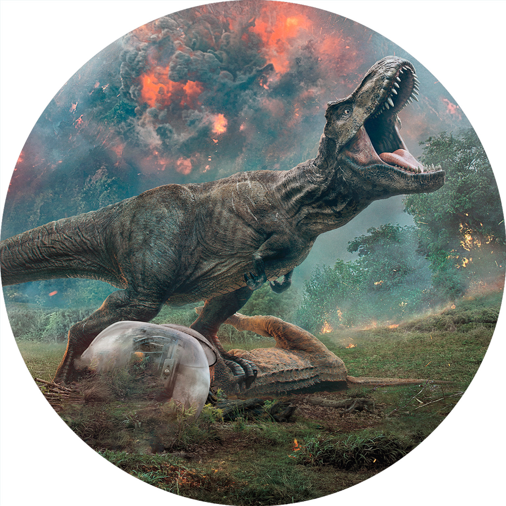 Painel De Festa Redondo Em Tecido - Dinossauro Rex 015 | Shopee Brasil