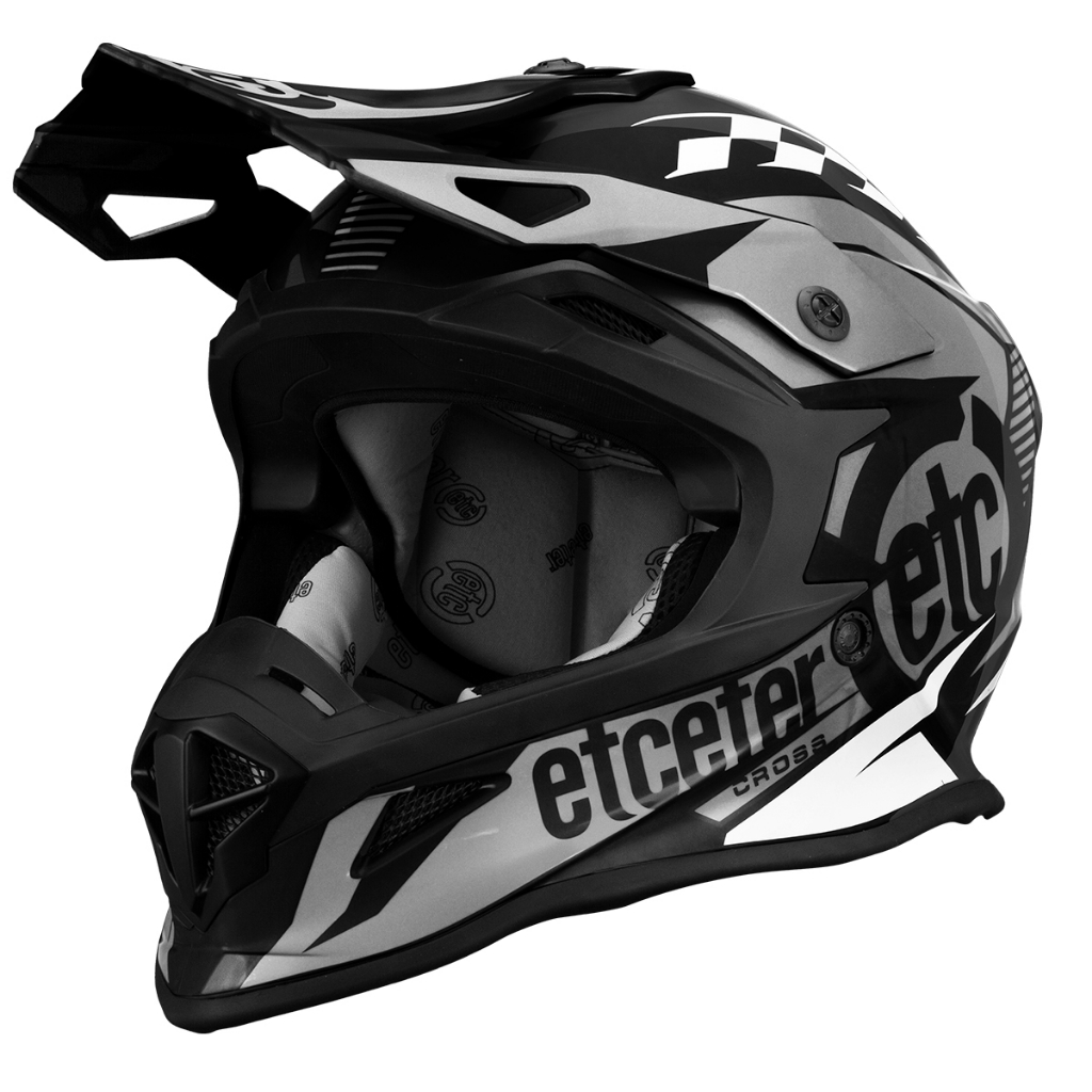 Capacete Para Piloto Moto Cross Trilha Enduro Etceter Fast Brilhante ...