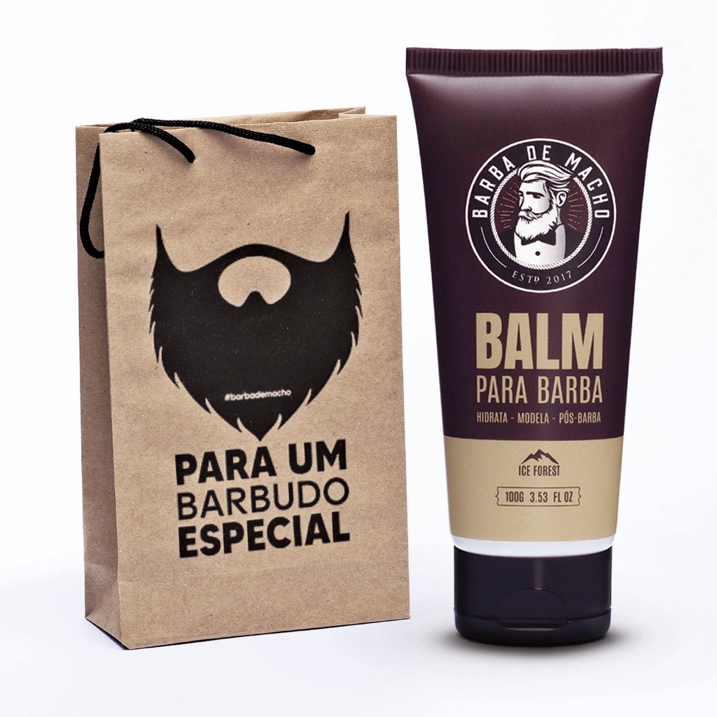 Balm Para Barba 100g Barba de Macho - Modela a Barba Hidrata a Pele e ...