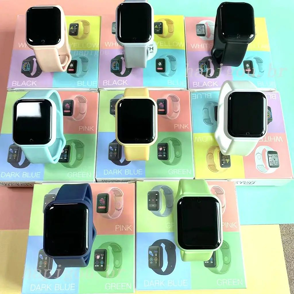 Relógio Inteligente SmartWatch y68/D20 Macaron - D20 Macaron Monitor de ...