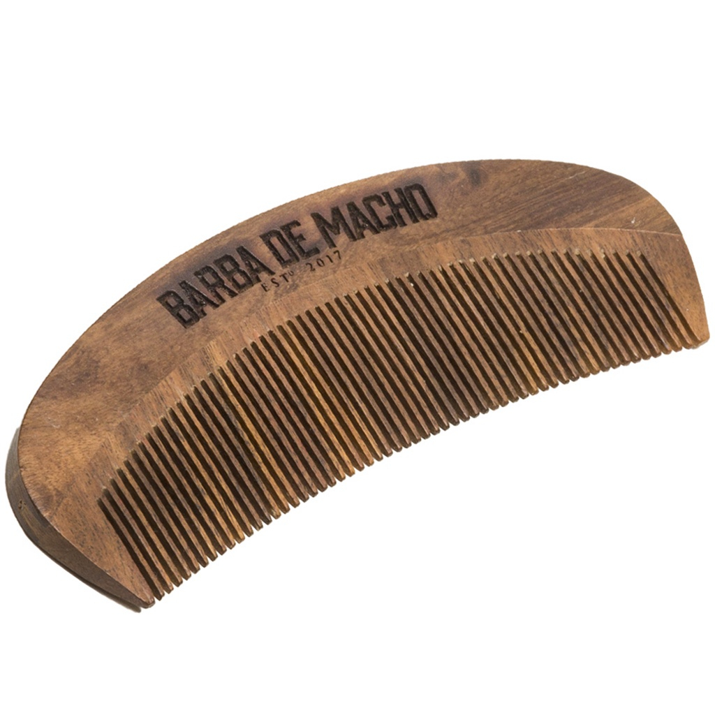 Pente Curvo Madeira de Qualidade Para Pentear Barba de Macho | Shopee ...
