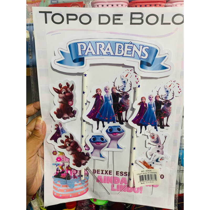 Topo Topper De Bolo princesa Ana e Elza | Shopee Brasil