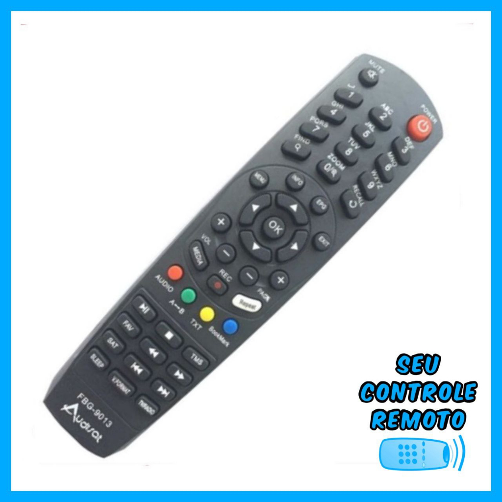 9013 CONTROLE REMOTO RECEPTOR AUDISAT (COM PILHAS) | Shopee Brasil