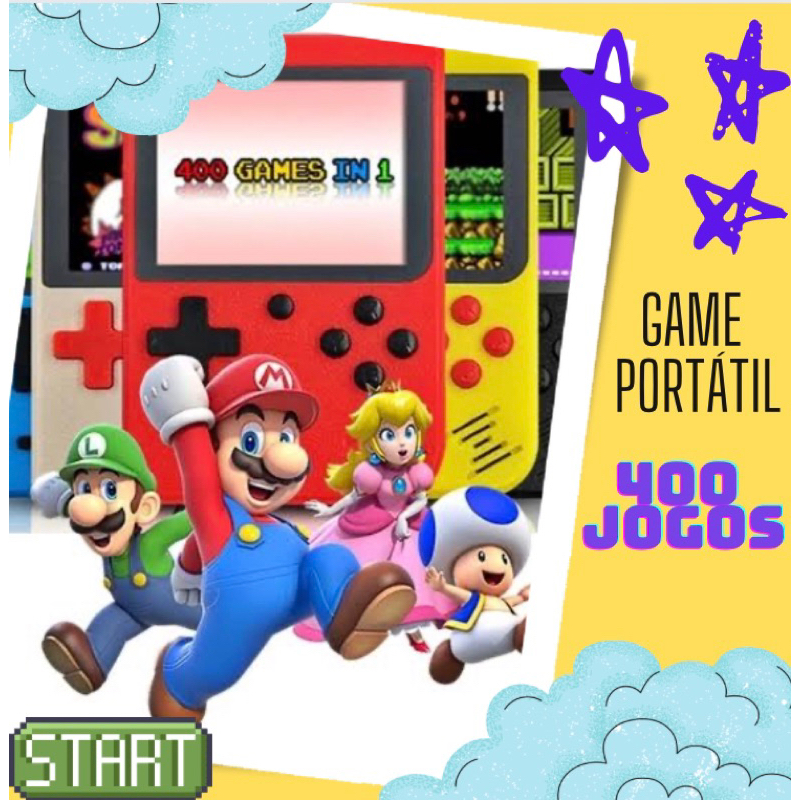 Mini Vídeo Game ORIGINAL Portátil 400 Jogos Antigos Mini Game GARANTIA ...