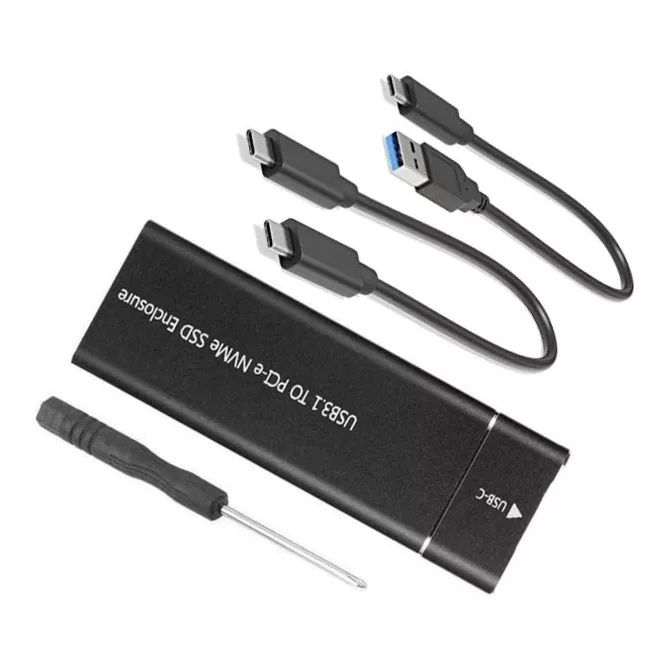 Case NVMe M2 SSD USB-C e USB 3.0 Adaptador M.2 Externo PCIe Gen3 Gen4 ...
