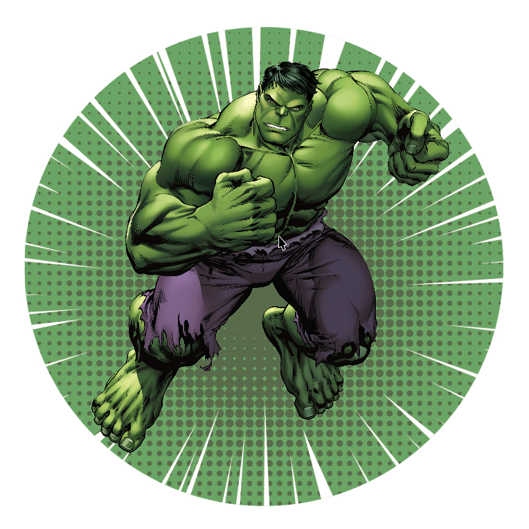 Painel Redondo Hulk 1,5 x 1,5 Em Tecido Sublimado C/Elástico | Shopee ...