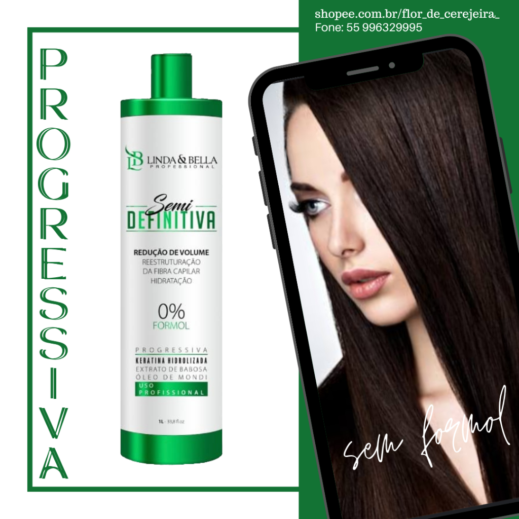 Progressiva Semi Definitiva - Alisamento Sem Formol Linda e Bella 1L ...