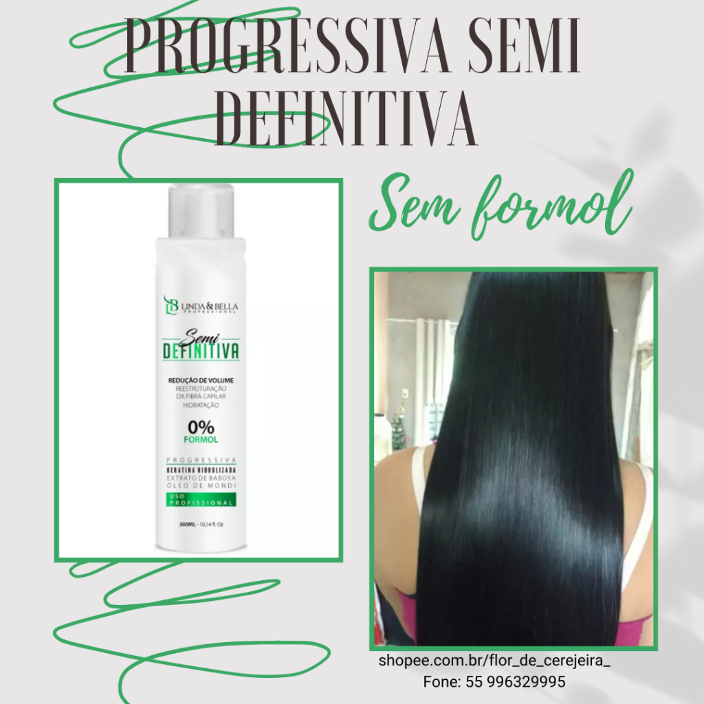 Progressiva Semi Definitiva Sem Formol Linda e Bella 300g | Shopee Brasil