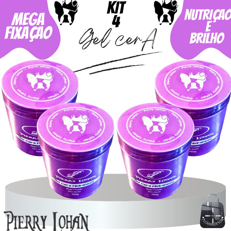 Kit 4 Gel Cera Pierry Lohan 500g pronta entrega | Shopee Brasil