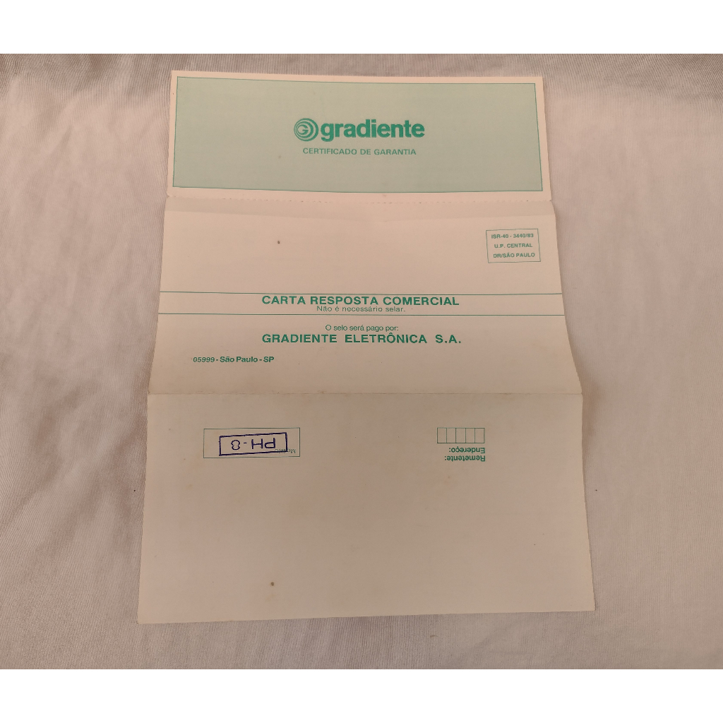 Folheto Original Carta Resposta Do Gradiente Phantom System | Shopee Brasil