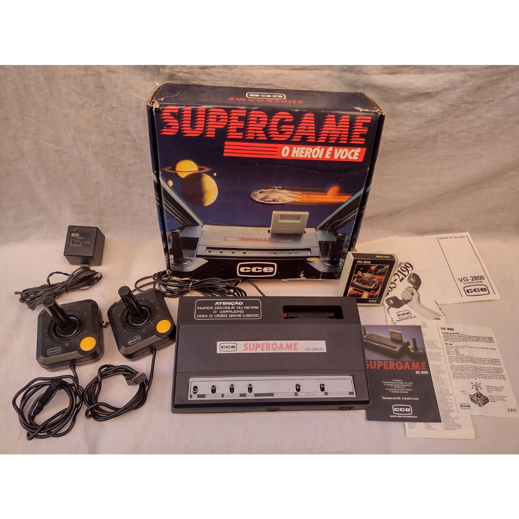 Cce Supergame Vg2800 Com Controles, Um Jogo, Caixa E Manual | Shopee Brasil