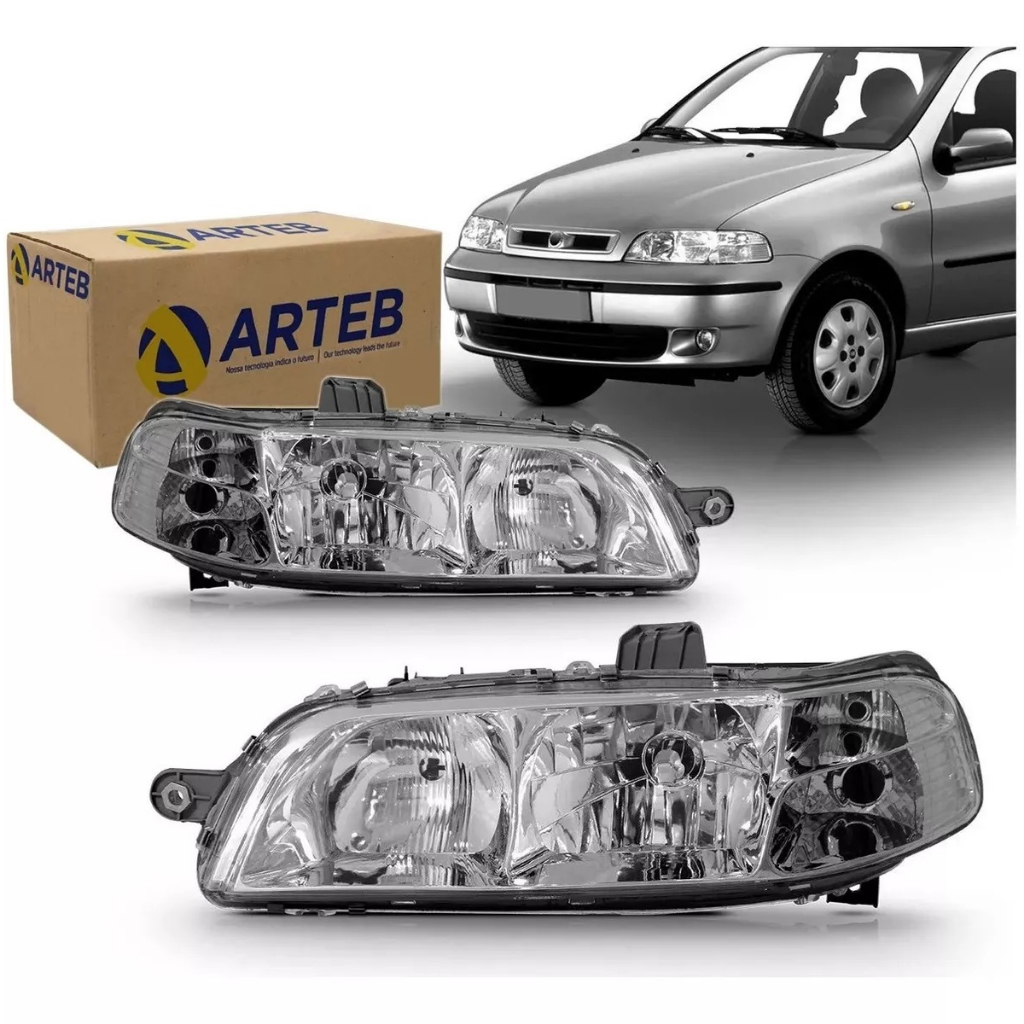 Farol Palio Fire 2001 2002 2003 2004 Cinza Original Arteb | Shopee Brasil