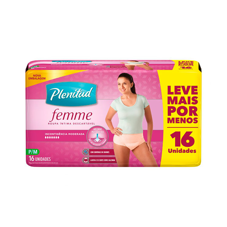 Fralda geriátrica Plenitud Roupa Íntima Protect Plus Absorvente- Unissex/Feminina | Shopee Brasil
