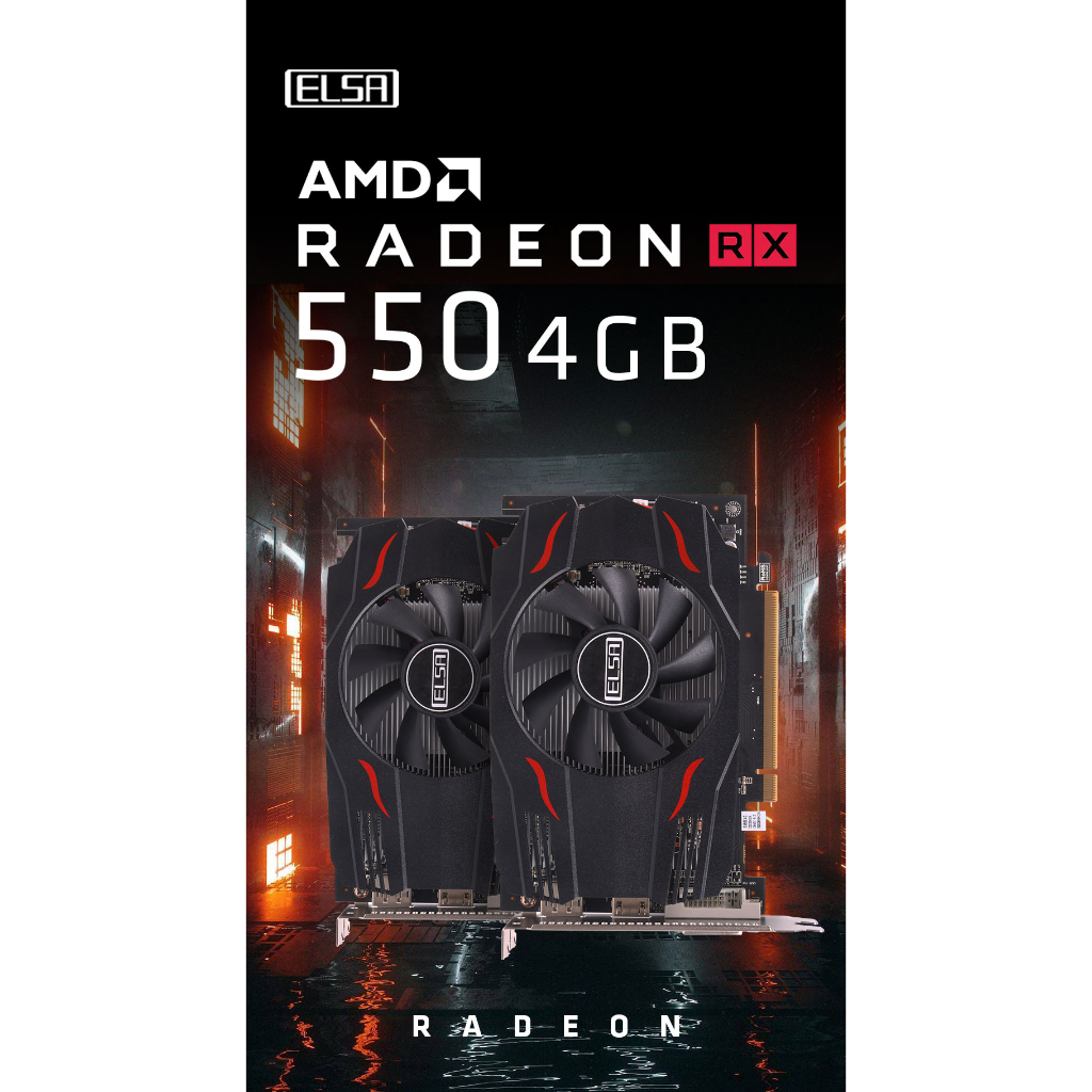 Placa Vídeo AMD Radeon RX 550 4G GDDR5 128Bit 14nn 4K Elsa | Shopee Brasil