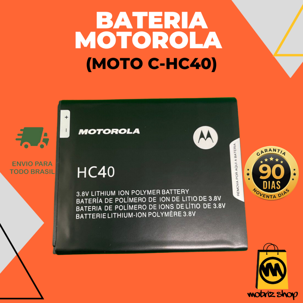 Bateria Moto C Hc40 Xt1750 Xt1754 Xt1756 5/2800mah | Shopee Brasil