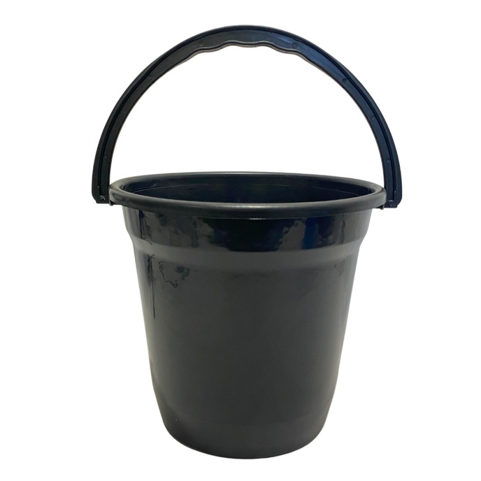 Balde Preto De Plástico Com Alça Para Limpeza 5 Litros | Shopee Brasil
