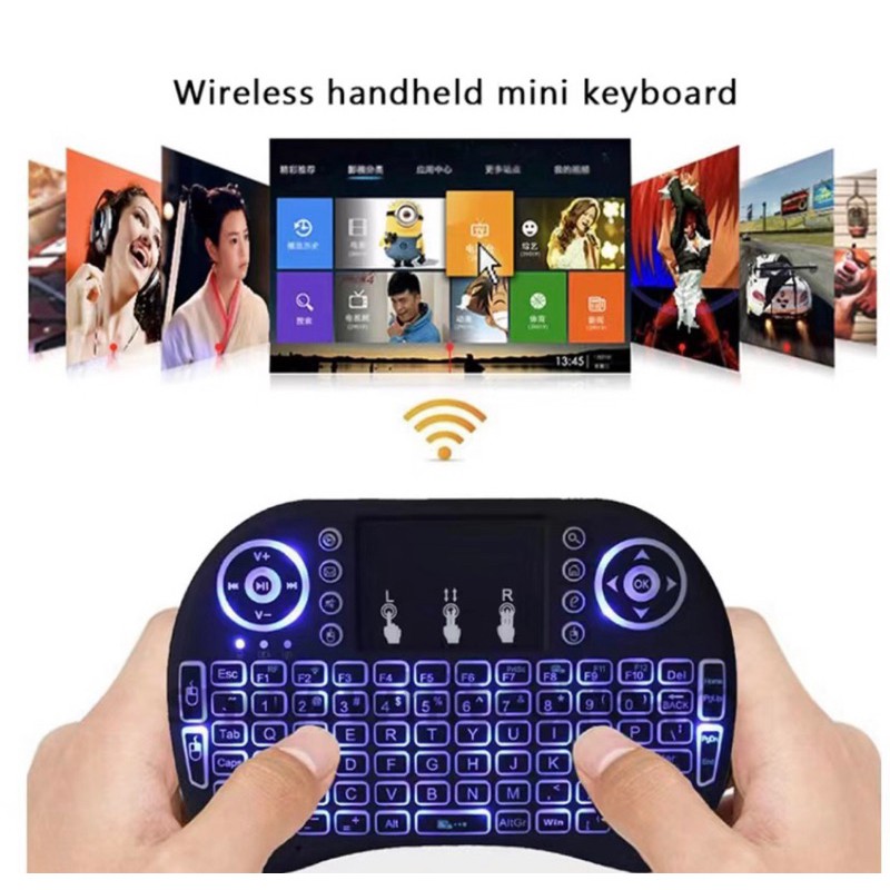 Mini Teclado Sem fio Iluminado Touch 3 Cores Led | Shopee Brasil