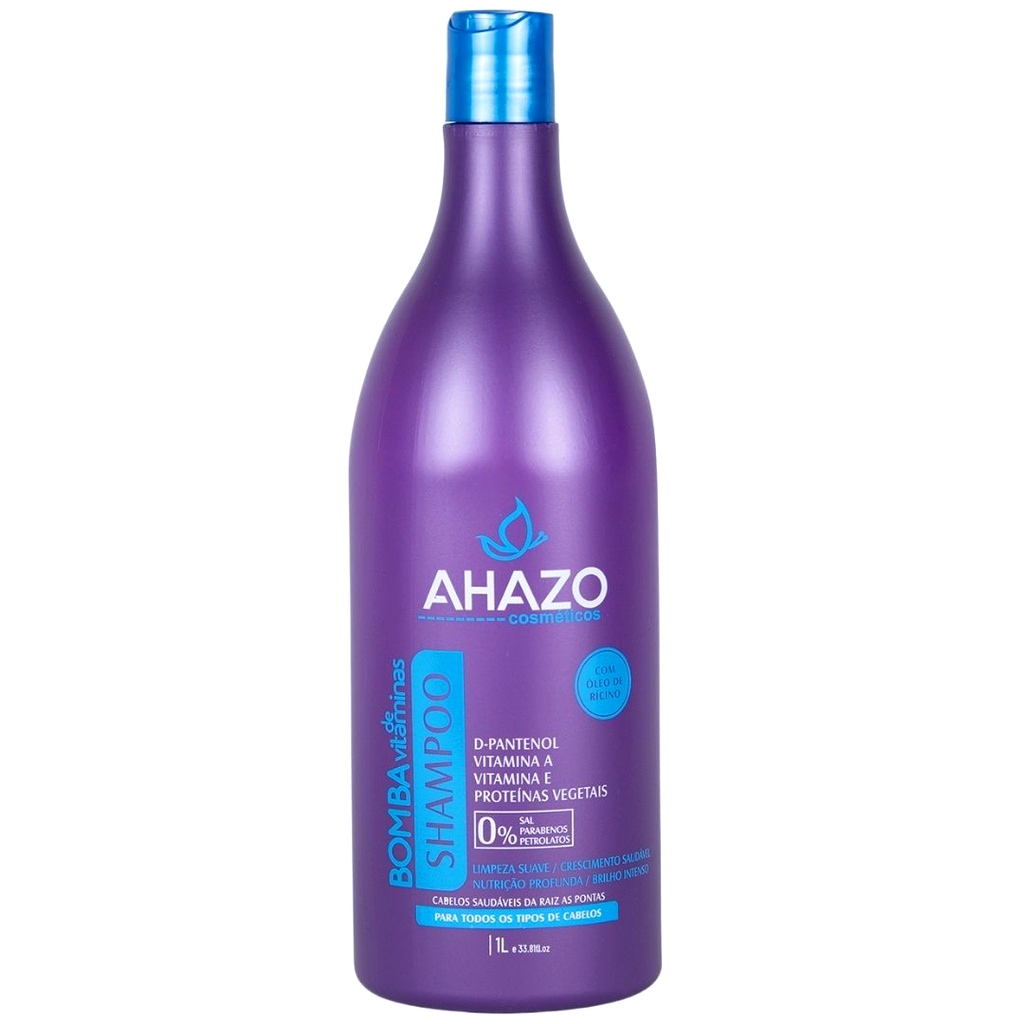 Shampoo Bomba de vitaminas 1litro - crescimento cabelo Ahazo cosméticos ...