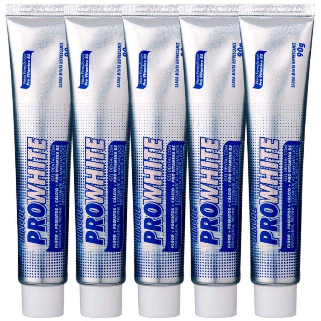Kit 5 Gel Dental Clareador Pro White 90g | Shopee Brasil