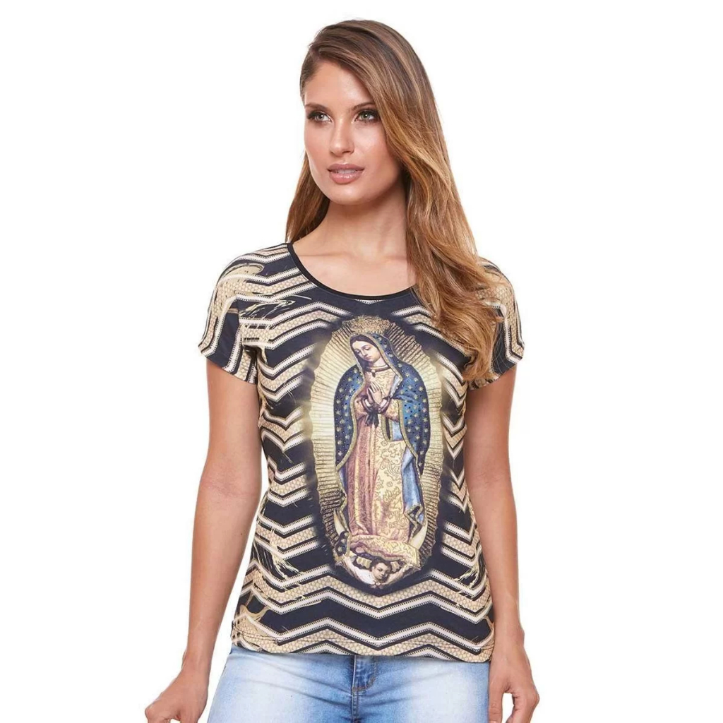 Blusa Nossa Senhora De Guadalupe | Shopee Brasil